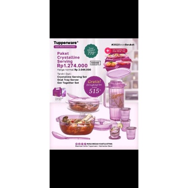 Jual paket crystalline serving tupperware | Shopee Indonesia