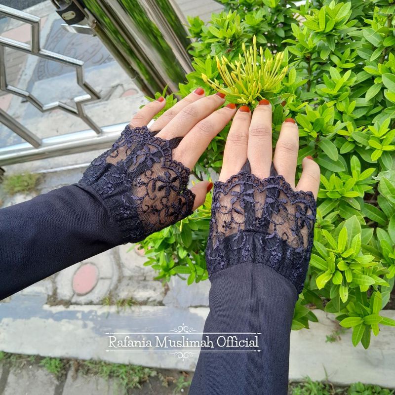Jual Rafania Handsock Ring Queen Renda Senada/ Manset Tangan Cincin Renda Flower Fashion ...