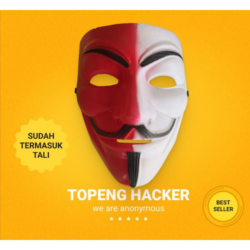 Jual Mainan Topeng Hacker Merah Putih Bahan Halus Nyaman Dipakai Bisa ...