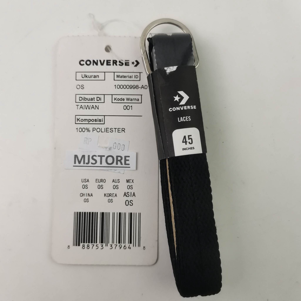 Jual Tali Sepatu Converse Lace 70s High/Low / Ct Basic Hi/ox Black ...