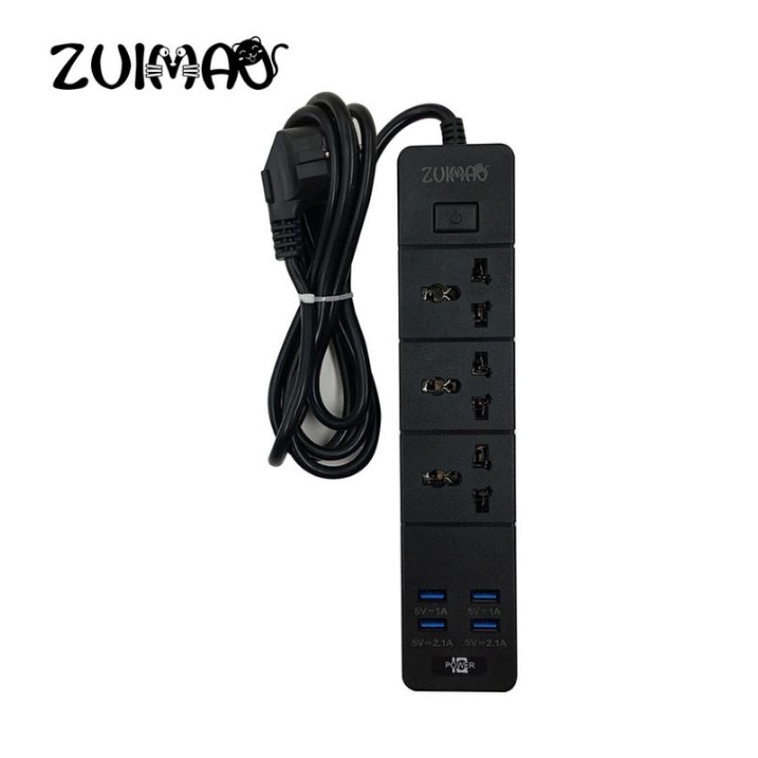 Jual Stop Kontak 3 Lubang 3 Pin + 4 USB Port | Colokan/Rolan Listrik ...