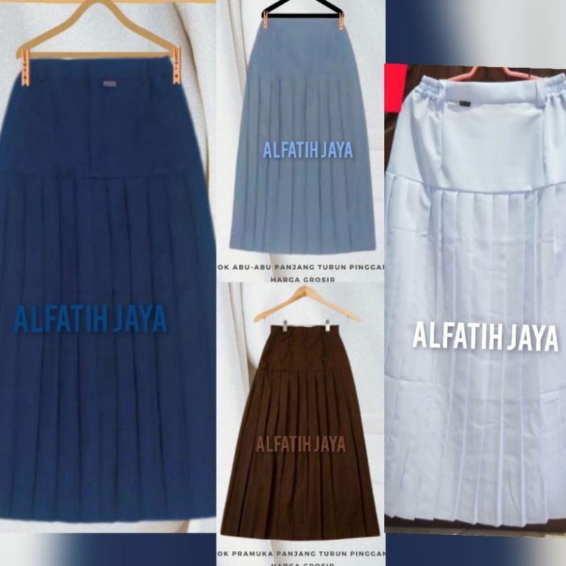 Jual SERAGAM SEKOLAH rok panjang pliskit model turun pinggang Untuk SD/MI,SMP,MTS,SMA,MA ...