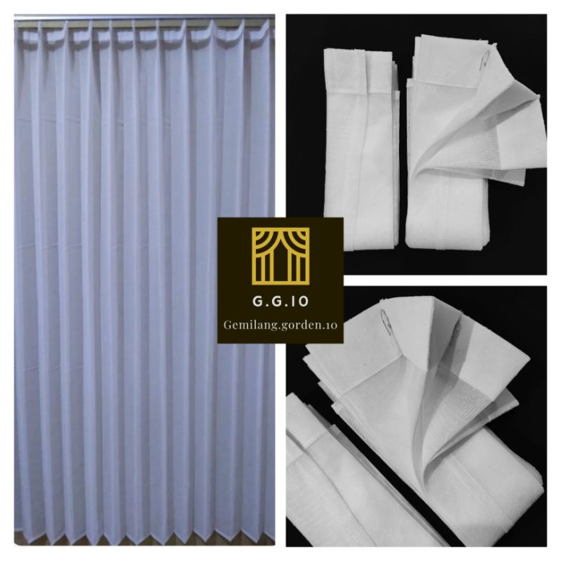 Jual Gorden Vitrase Polos Gorden Siang Putih Transparan | Shopee Indonesia