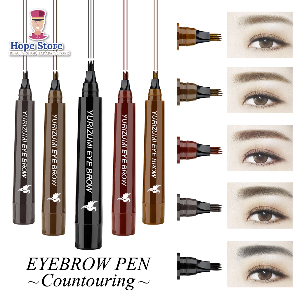 Jual Pensil Alis Eye Brow Tint My 4 Tip Waterproof Eyebrow Cetar ...