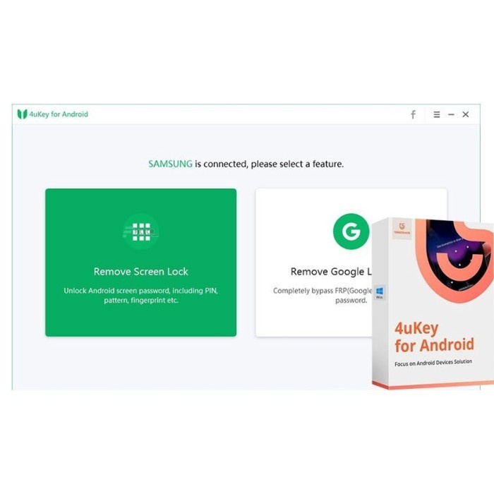 Jual Tenorshare 4uKey for Android versi 2.6.0.1 unlock pass code ...