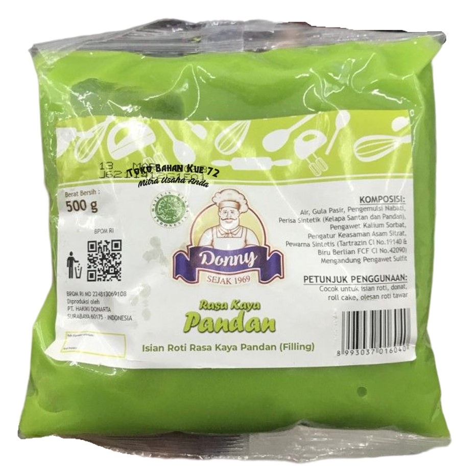 Jual [P] Donny Rasa Kaya Pandan 500gr Selai Isian Roti Rasa Sarikaya ...