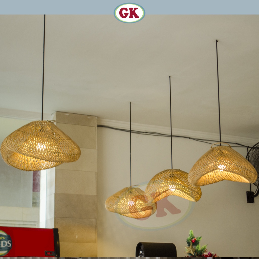 Jual Kap Lampu Rotan BASIC 48 D30 - Handcrafted Rattan Lampshade Perfect Interior Decor For Cafe ...