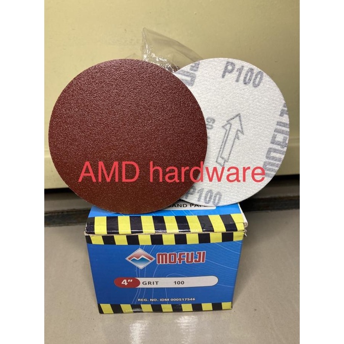Jual KERTAS AMPLAS BULAT VELCRO 4"in #60 #100 Halus Kasar Sand Paper ...