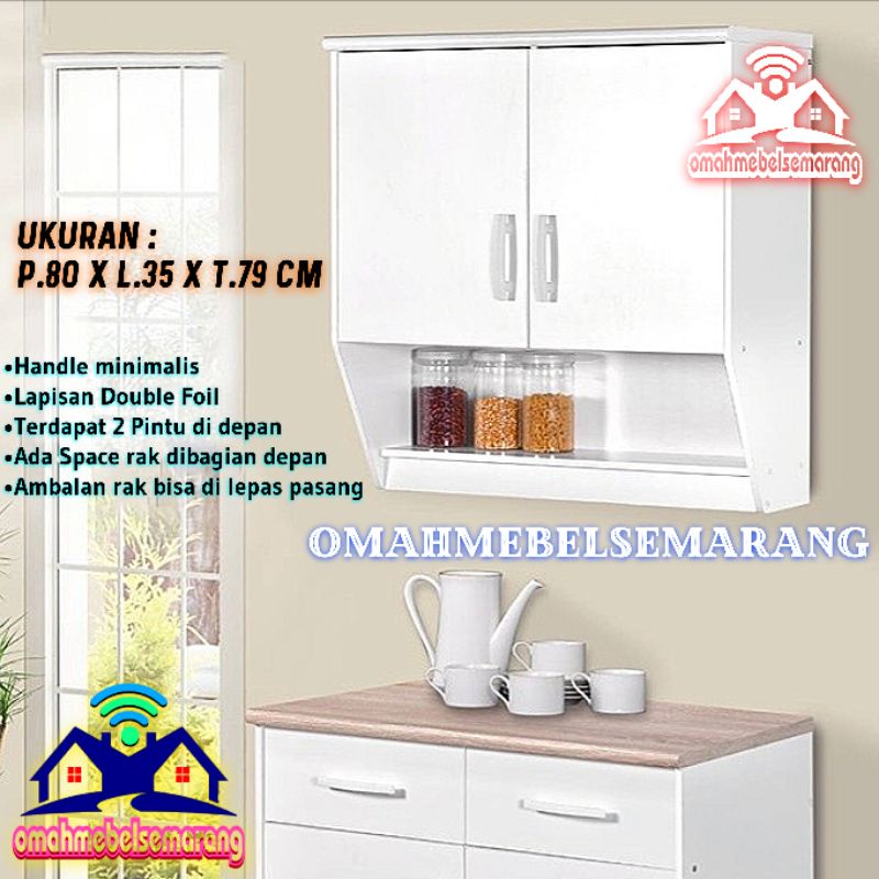 Jual Kitchen Set Atas 2 Pintu NIGHT 03 Almari Rak Dapur Gantung ...