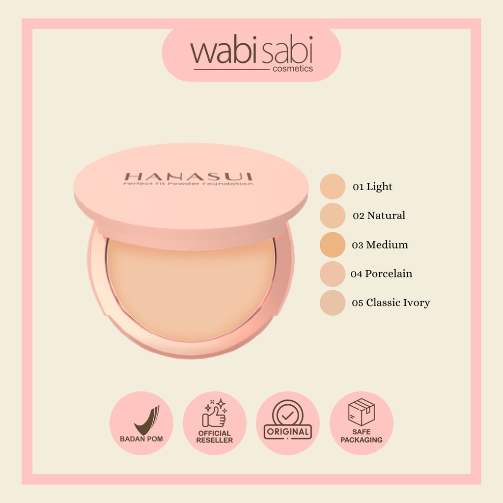 Jual HANASUI - Perfect Fit Powder Foundation | Shopee Indonesia