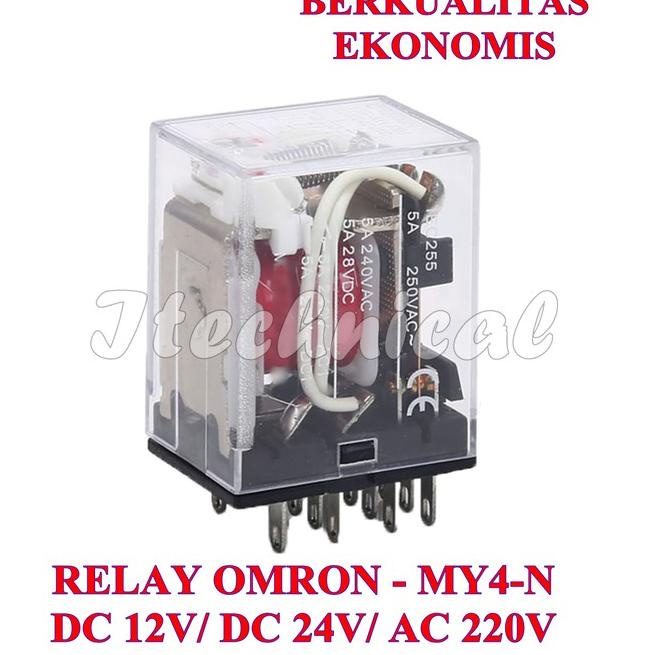 Jual ORIGINAL% RELAY MY4 12V OMRON / RELAY MY4N 24V OMRON / RELAY MY4-N ...