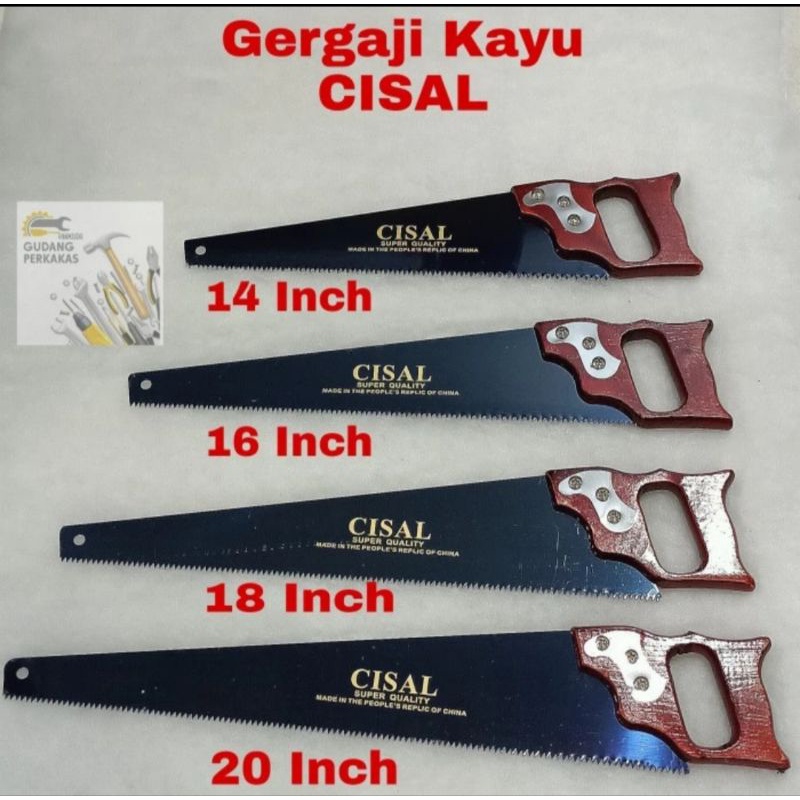 Jual Gergaji Kayu 14 16 18 20 Inch - Graji Gorok Gagang Kayu Hand Saw ...