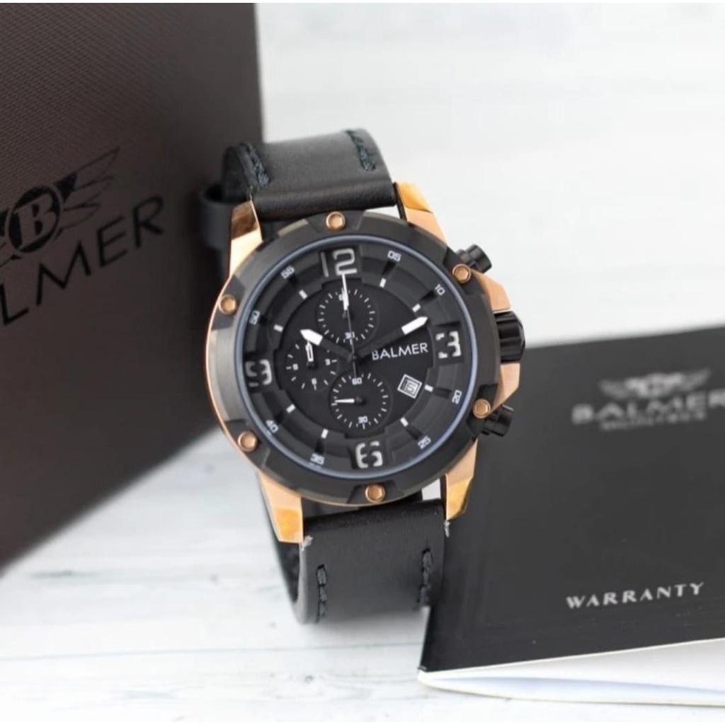 Jual Jam tangan pria Balmer 7979 Chronograph Original Tali Kulit ...