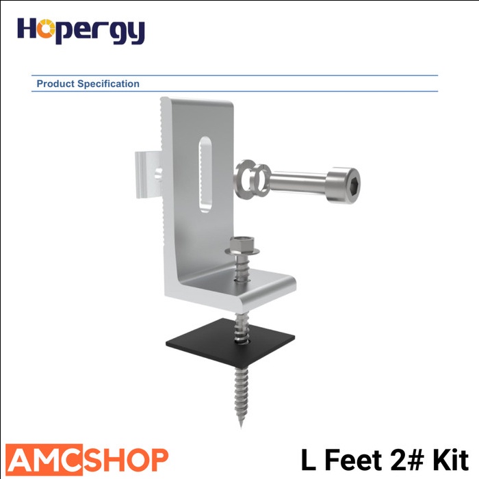 Jual Hopergy L Feet 2# Kit Mounting Solar PV Module Panel Surya ...