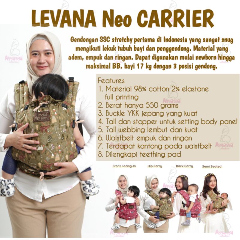 Jual BISA COD | Cuddleme Levana Carrier Gendongan M-Shape SSC Ergonomis ...