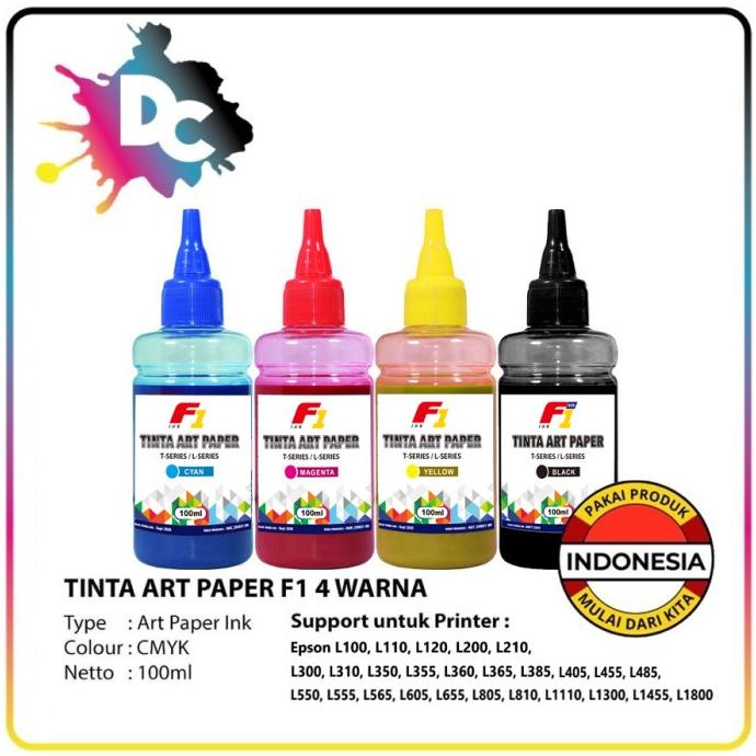 Jual Promo SET TINTA ART PAPER F1 INK CMYK 100ML LEBIH MURAH | Shopee ...