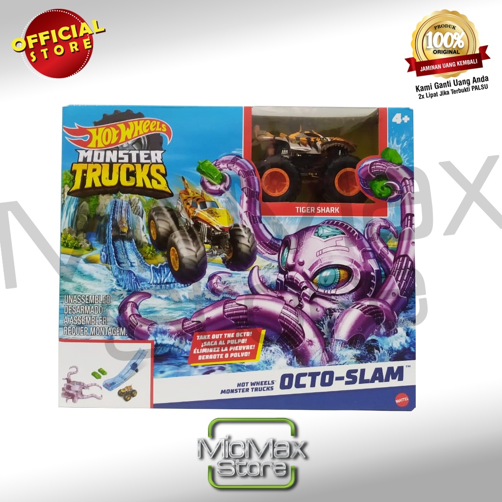 Jual Hot Wheels Hotwheels Monster Trucks Octo Slam Playset GYL09 ...