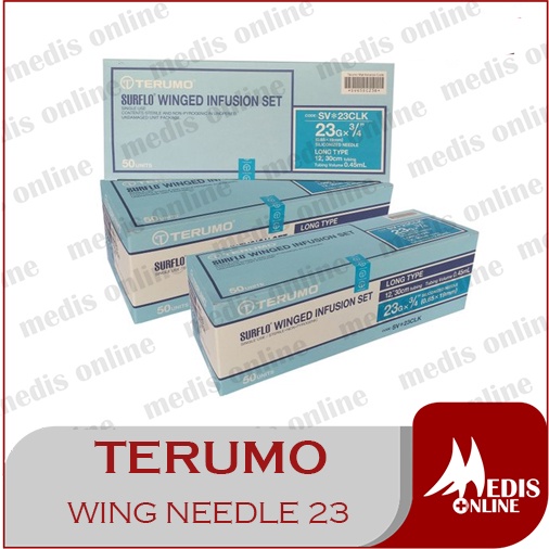 Jual Wing Needle Terumo / wing (ECER) 23G/25G/27G / WING NEDDLE 23/25/27 terumo SATUAN | Shopee ...