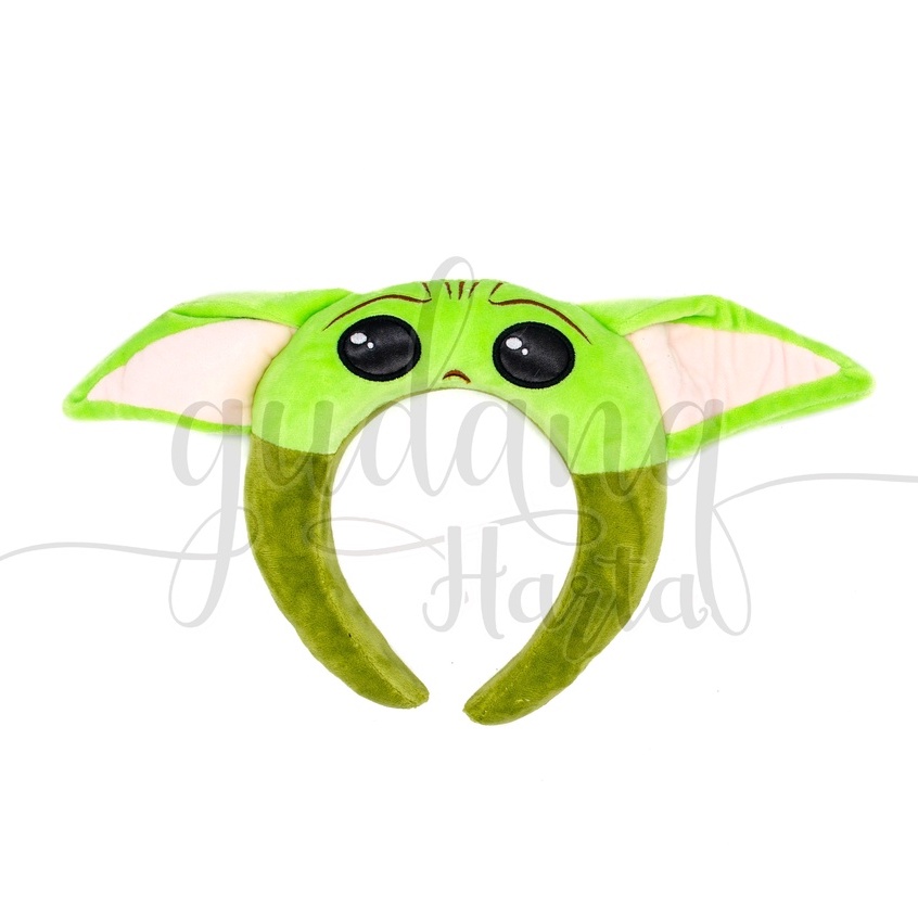 Jual Bando Anak Karakter Yoda Headband Motif Alien Hijau Simple Bandana ...