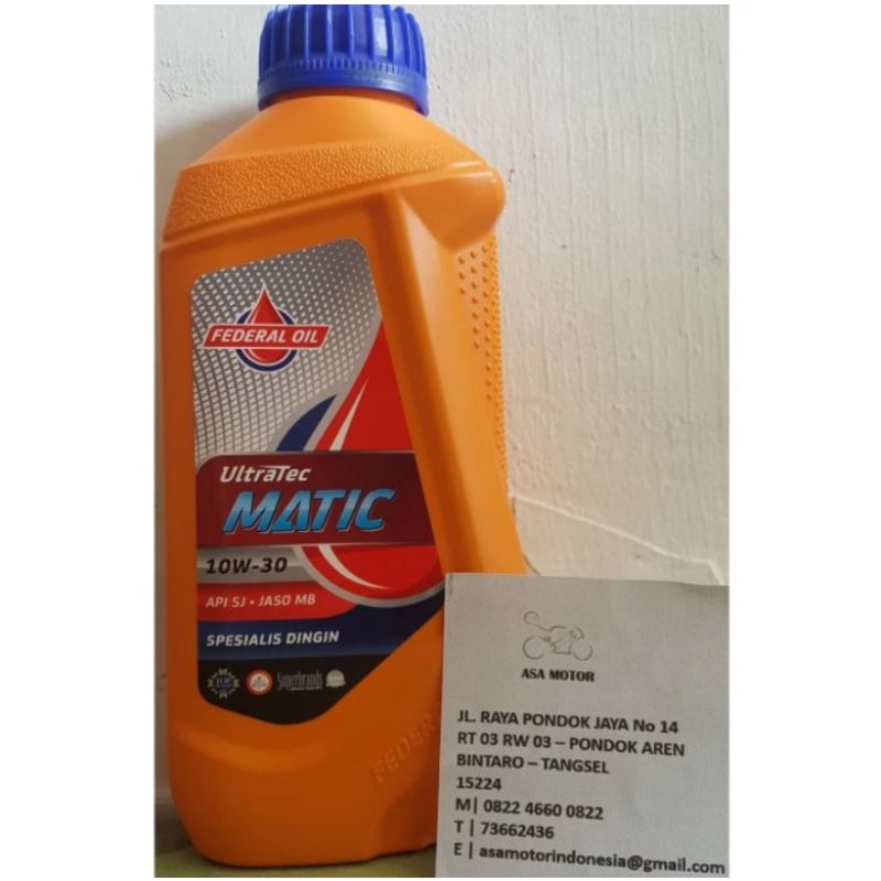 Jual OLI MOTOR MATIC FEDERAL MATIC 10W-30 API SJ 800ml | Shopee Indonesia