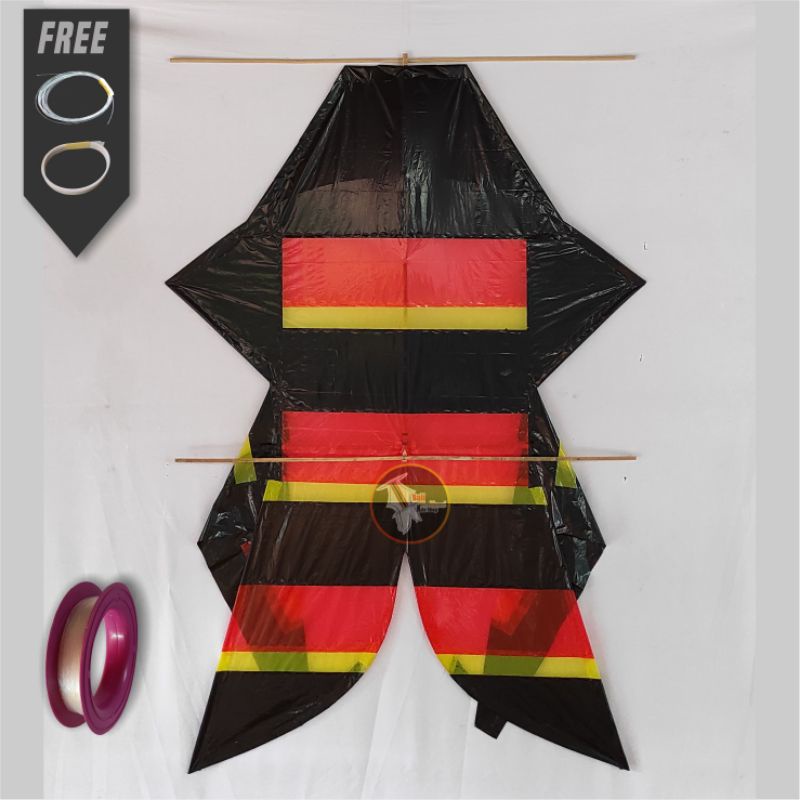 Jual layangan bebean bali bongkar pasang knockdown motif garis samping ...
