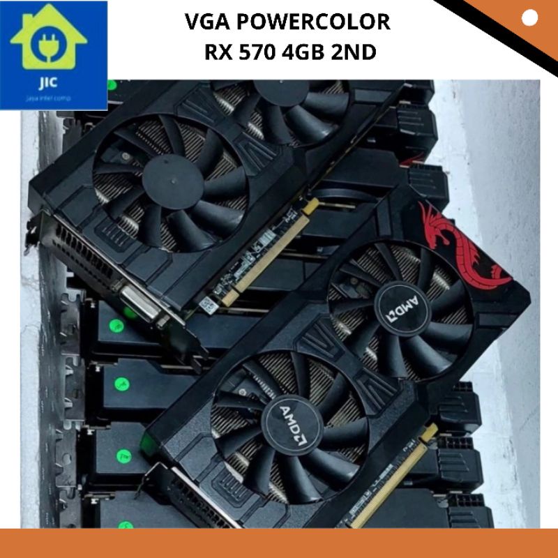 Jual VGA POWERCOLOR RX 570 4GB 2ND | Shopee Indonesia