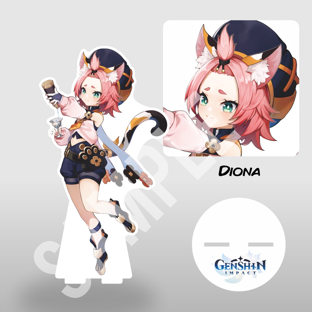 Jual GI MONDSTADT Akrilik Standee Aether Albedo Amber Barbara Bennet Childe Diluc Diona Eula ...