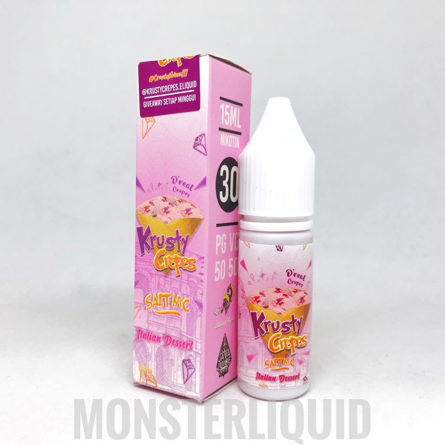 Jual SALT KRUSTY CREPES V2 ITALIAN DESSERT 30MG 15ML | Shopee Indonesia
