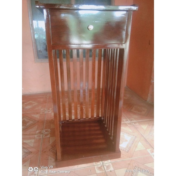 Jual meja galon kayu jati/meja galon jumbo/meja rk dispenser jati ...