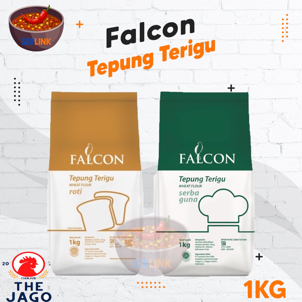 Jual Falcon Tepung Terigu Serbaguna/Roti 1KG | Shopee Indonesia