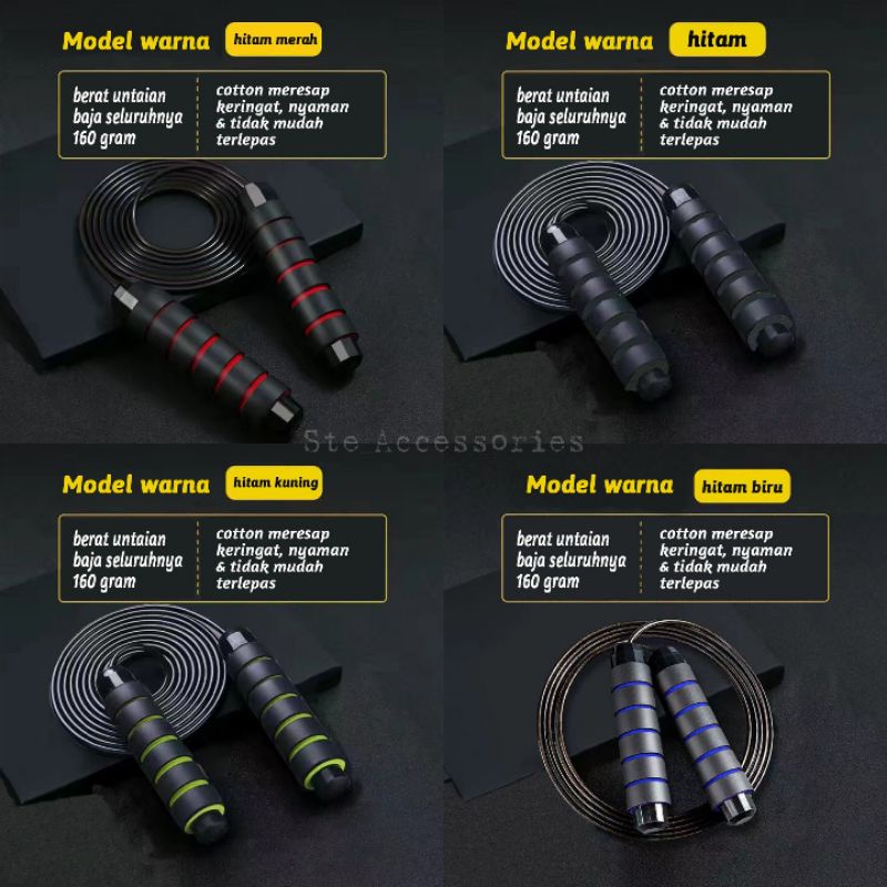 Jual SKIPPING JUMP ROPE TALI BAJA ALAT OLAHRAGA LOMPAT TALI SKIPING ...