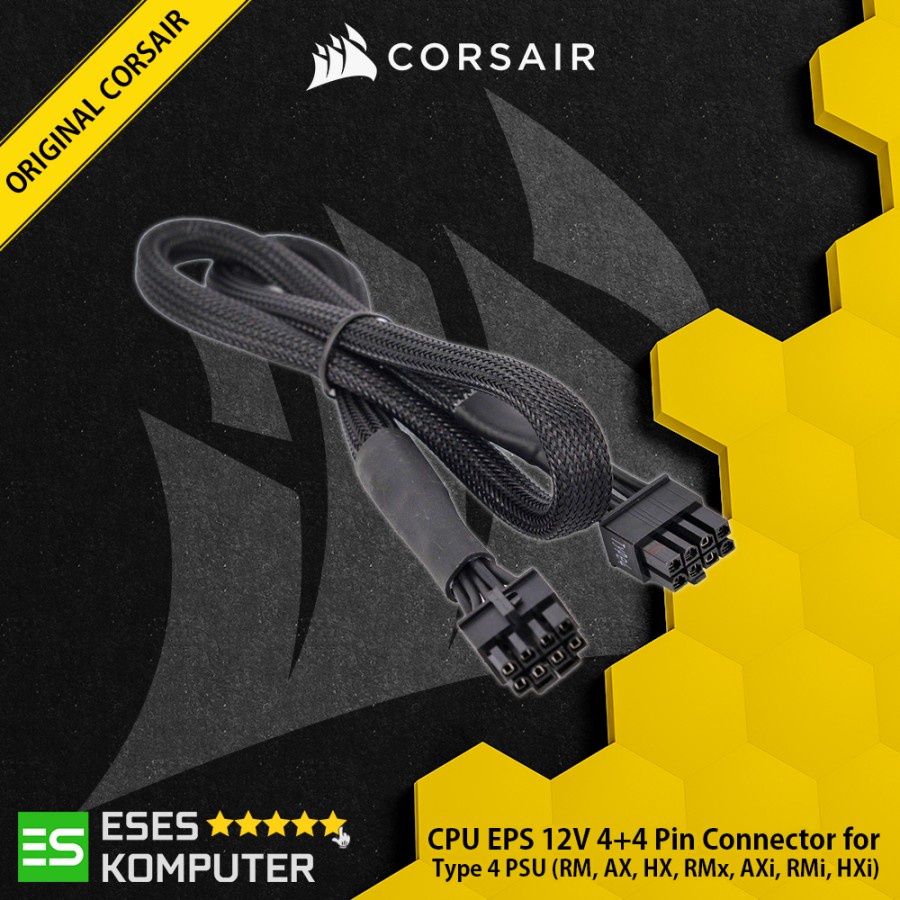Jual Kabel Modular PSU Corsair CPU EPS 12V 8-Pin Sleeved Type 4 ...