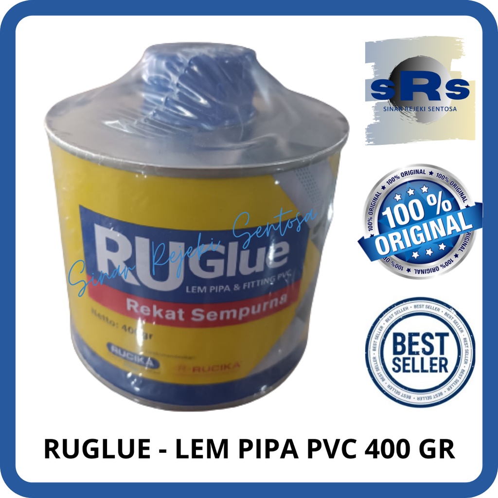 Jual RUGLUE - LEM PARALON/LEM PIPA PVC/LEM RUCIKA 400 GR | Shopee Indonesia