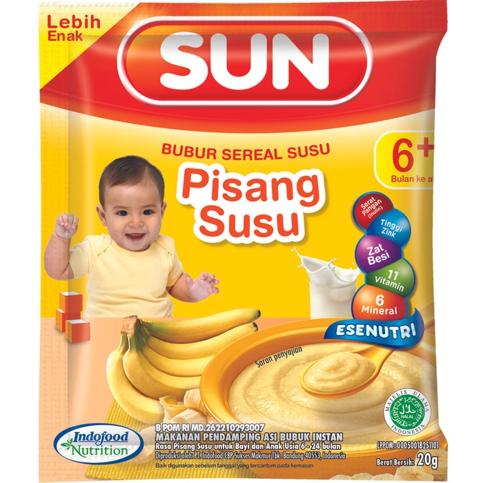 Jual SUN BUBUR SEREAL SUSU PISANG SACHET 20 GR X 1 PCS | Shopee Indonesia