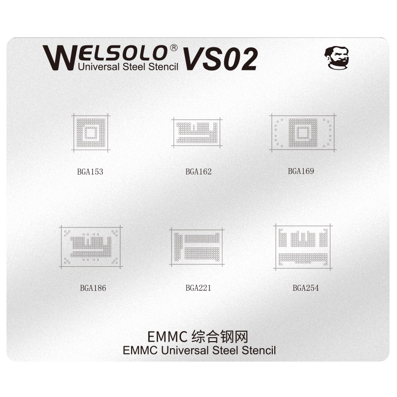 Jual CETAKAN IC WELSOLO VS02 FOR EMMC UNIVESAL STEEL STANCIL ORIGINAL | Shopee Indonesia