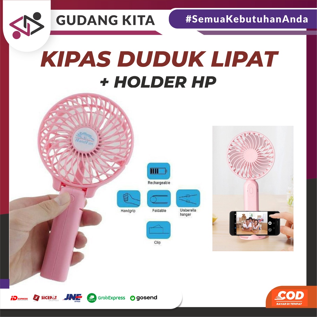 Jual KIPAS MINI GAGANG PORTABLE CHARGING / KIPAS DUDUK KUPING WARNA ...