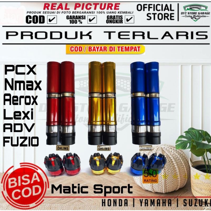 Jual Cover Shock Sok Plus Jalu As Roda Depan Variasi Part Matic Sport ...
