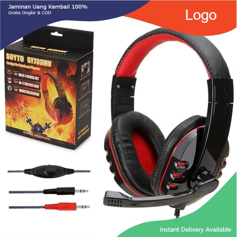 Jual Gaming Headphone Headset with Mic - SY733MV | Shopee Indonesia