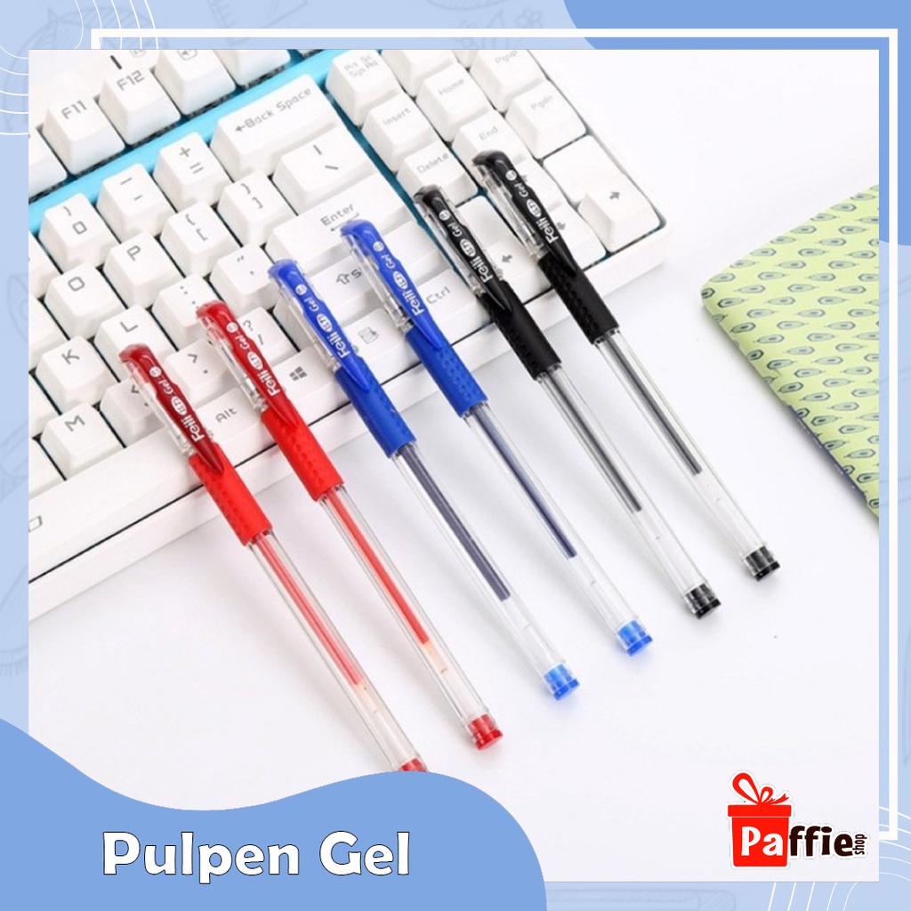 Jual Pulpen Gel Pena Alat Tulis Kantor Office Stationery Tinta Hitam ...