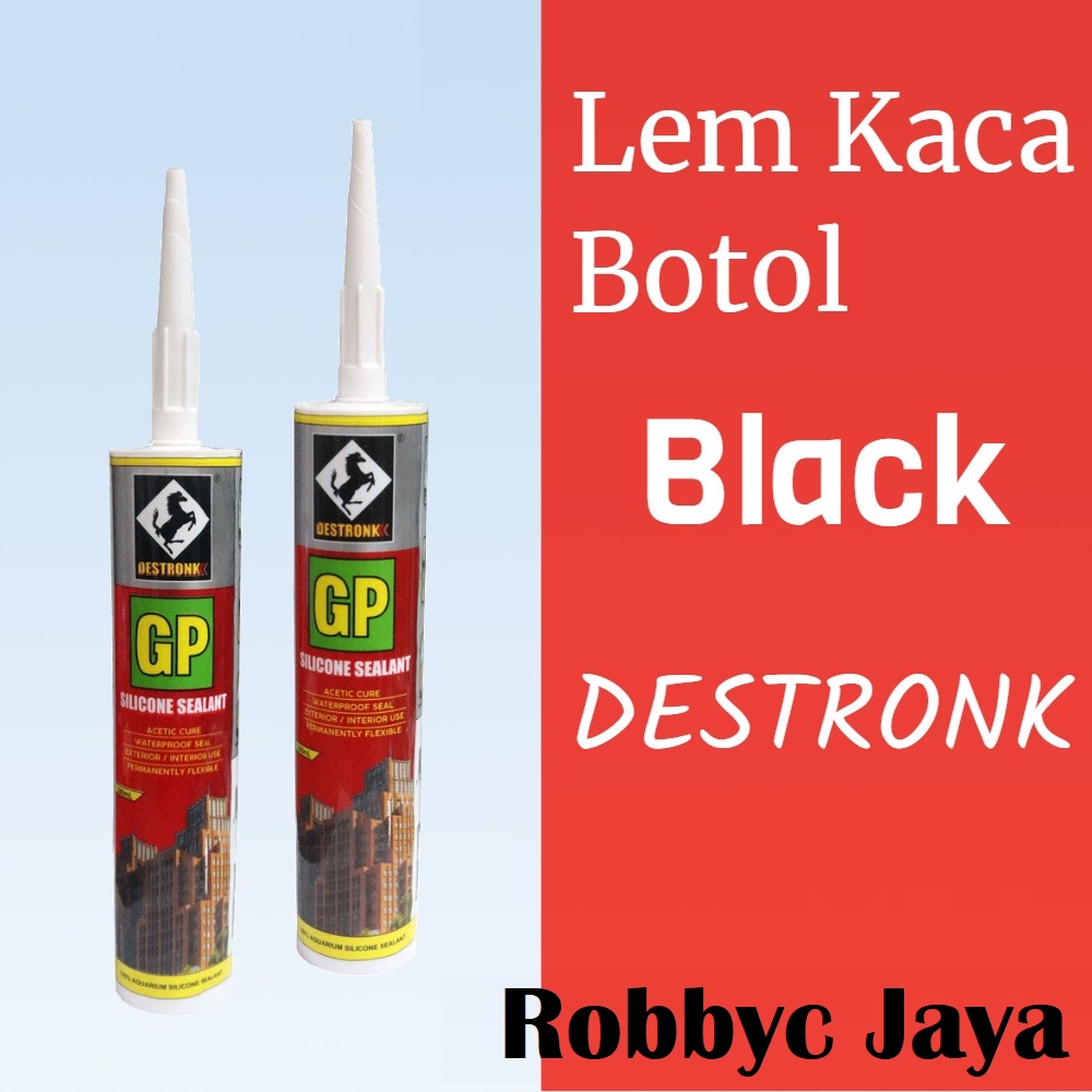Jual Lem kaca Hitam / Silikon / Silicone Sealant Black Tabung 280ml ...