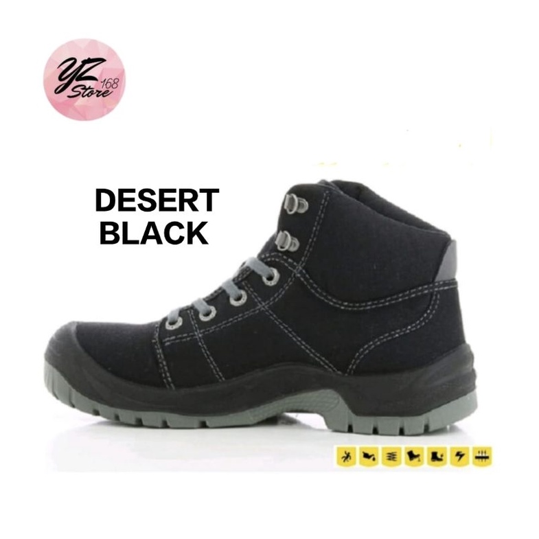 Jual Sepatu Safety Jogger DESERT BLACK S1P SRC | Shopee Indonesia