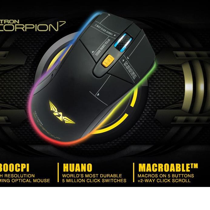 Jual 8.8 BRANDS FESTIVAL Mouse Gaming Armaggeddon Scorpion 7 [4800/ ...