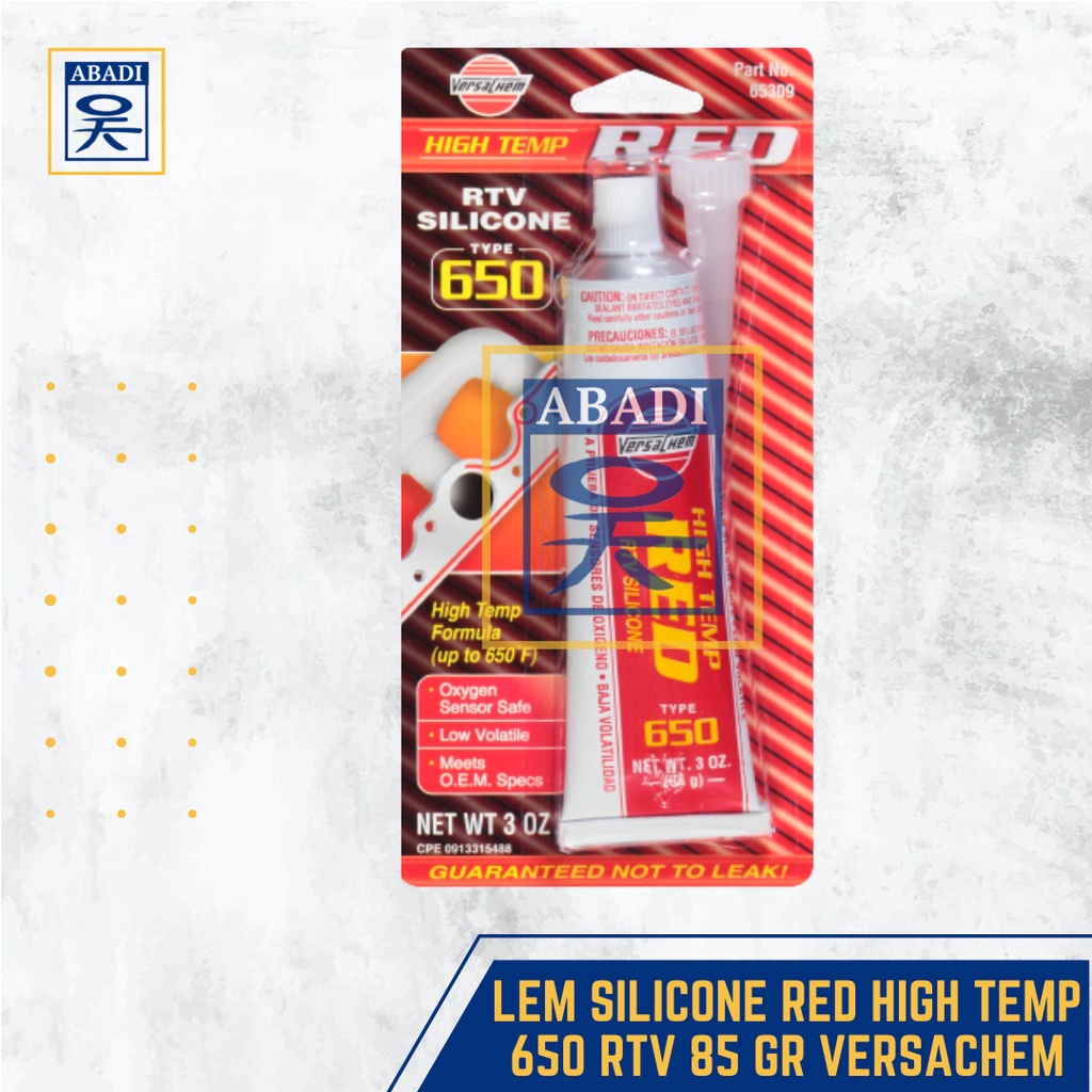 Jual LEM SILICONE RED HIGH TEMP 650 RTV 85 GR VERSACHEM | Shopee Indonesia