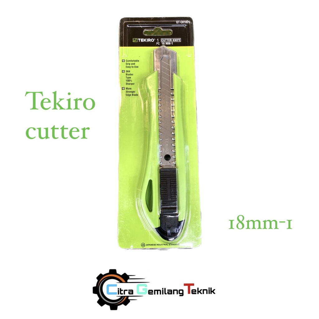Jual Tekiro cutter 18 mm/ cutter knife/ pisau cutter | Shopee Indonesia