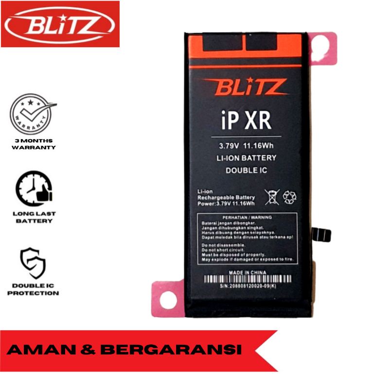 Jual BLiTZ Baterai iP XR Double Power Batre Batrai Original | Shopee ...