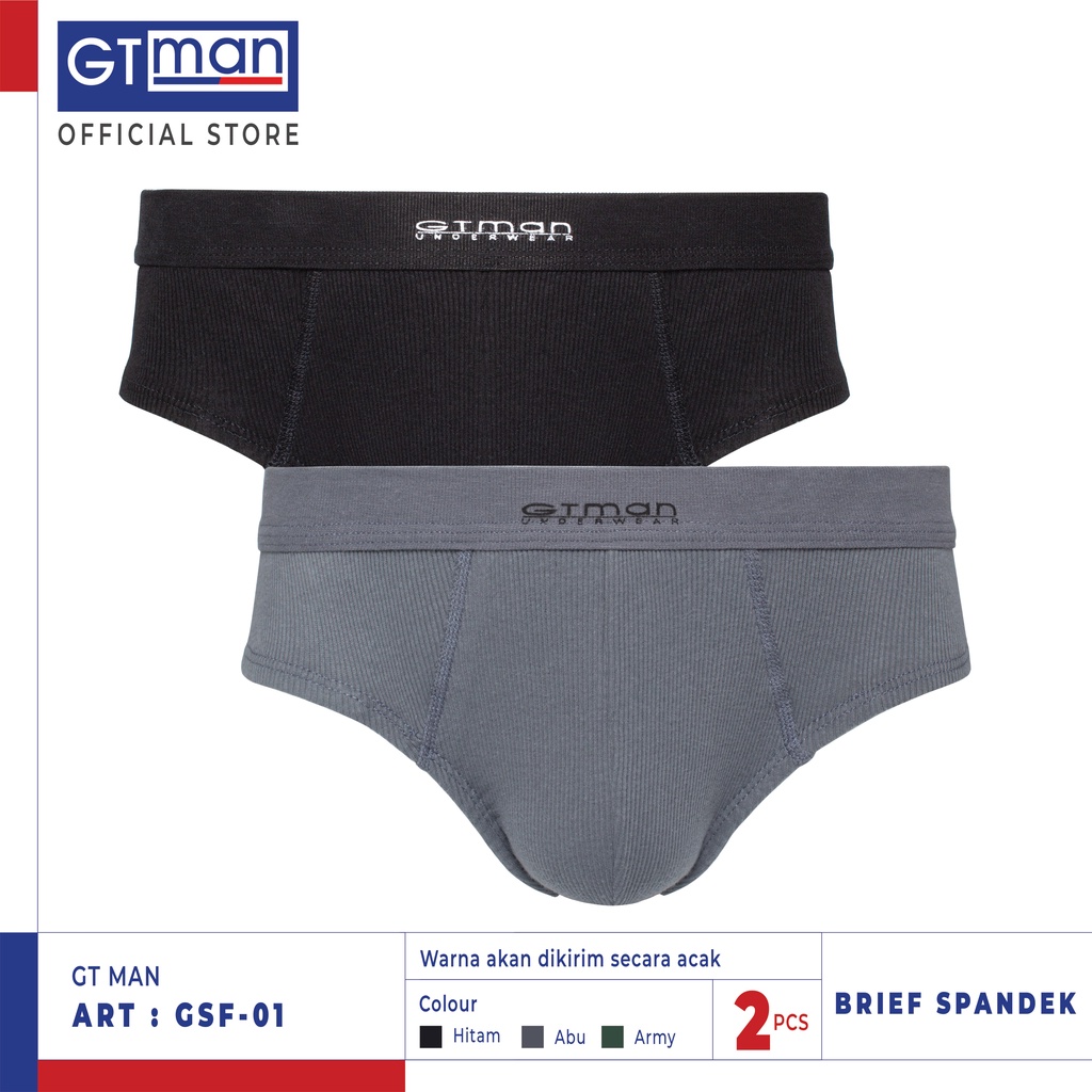 Jual Gt Man - GSF01 - Brief Spandek - 2 Pcs - Multicolour | Shopee Indonesia