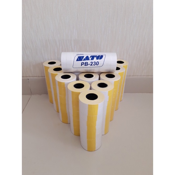 Jual STICKER LABEL HARGA / STIKER LABEL KUNING POLOS | Shopee Indonesia