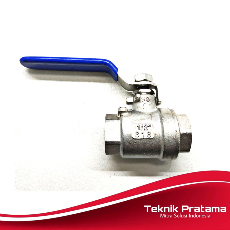 Jual Stop kran Ball valve Sankyo Stainless 1 1/2" ss 316 Full Bore/2 Pcs Body | Shopee Indonesia