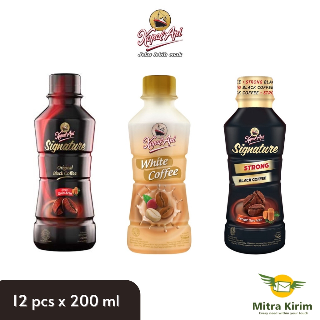 Jual Kopi Kapal Api 200 ml Semua Rasa - Per Karton isi 12 Botol ...