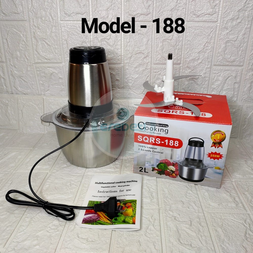 Jual BLENDER DAGING STAINLESS STEEL 2L Meat Grinder / FOOD CHOPPER ...